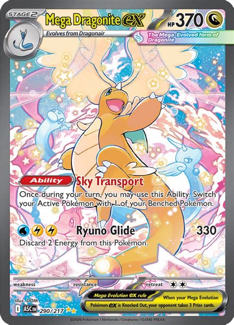 Mega Dragonite Ex 290217 Special Illustration Rare Kantocards