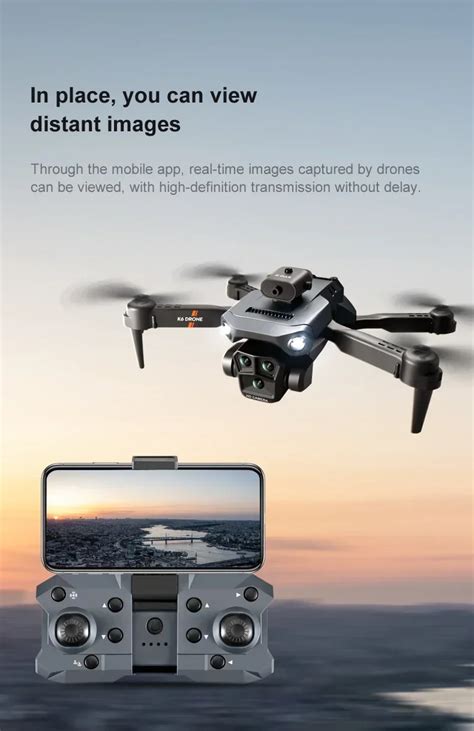 K Max Drone K Gps Professinal Hd Three Cameras Wide Angle Optical Flow Four Way Obstacle