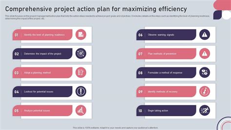 comprehensive project action plan for maximizing efficiency ppt slide