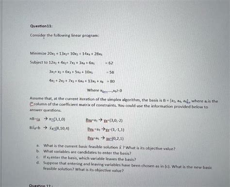 solved consider the following linear program minimize