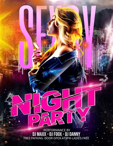 Copy Of Sexy Night Party Flyer Postermywall