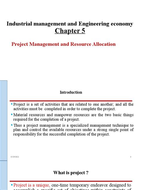 Ch 5 Project Management And Resource Allocation Pdf Project Management Applied Mathematics