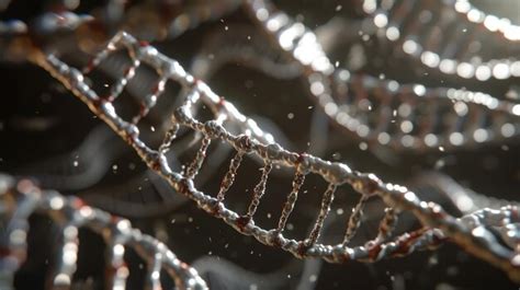 abstract representation of dna double helix premium ai generated image