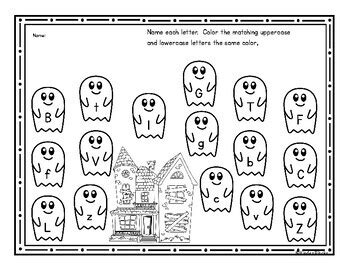 Ghost Review Letter Matching By Kinder Blocks TPT