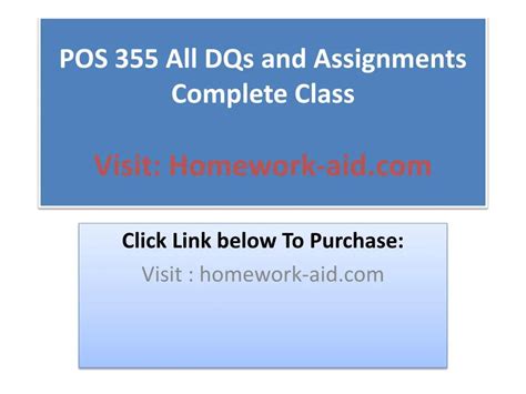PPT POS All DQs And Assignments Complete Class PowerPoint Presentation ID