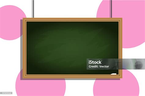 나무 프레임와 교실에 대 한 분필 칠판 녹색 벡터 녹색 학교 칠판 분필 조각입니다 더러운 빈 칠판입니다 벡터입니다 개념에 대한 스톡 벡터 아트 및 기타 이미지 Istock