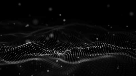 Premium Photo Abstract Futuristic Background Wave With Connecting Dots And Lines On Dark