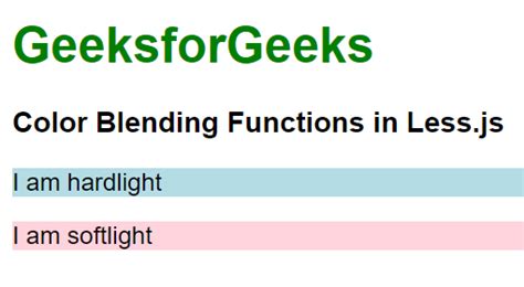 less js color blending functions geeksforgeeks