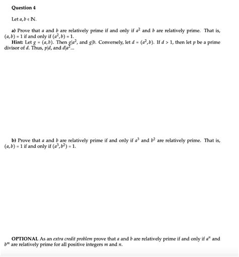 Solved Question Let A B E N A Prove That A And B Are Chegg