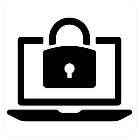 Laptop Security Icon In Black Color 65286207 Vector Art At Vecteezy