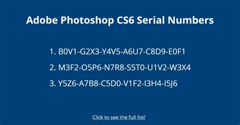 25 Adobe Photoshop Cs6 Serial Numbers Followchain