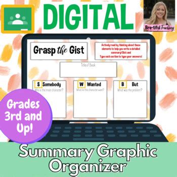 Digital Summary Graphic Organizer Grasp The Gist By HighVibeTeaching