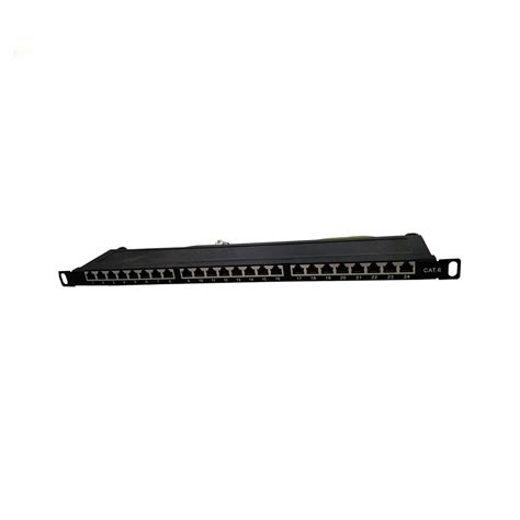 Rj45 24 Prot Stp Cat6a Patch Panel Black Color High Quality And Rj45