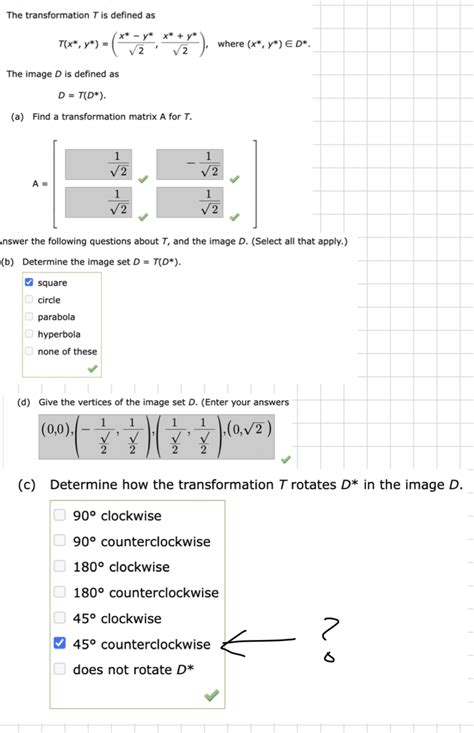 Solved The Transformation T Is Defined As Chegg Com