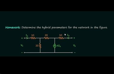 homework determine the hybrid parameters for the network in the figure