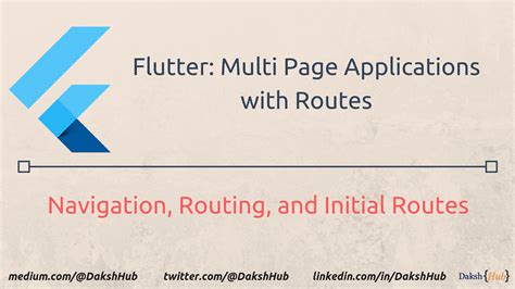 Flutter Multi Page Applications With Routes By Daksh Gupta