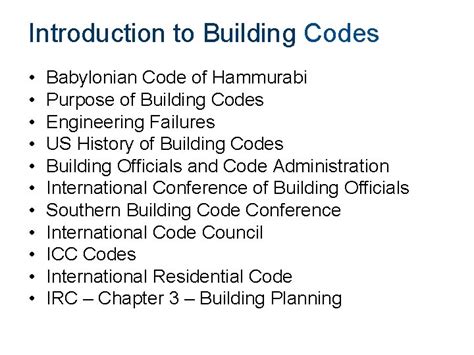 Introduction To Building Codes Civil Engineering And Architecture