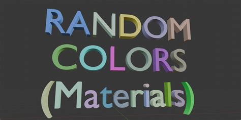 Randomize Object Colors Add On Blender Market