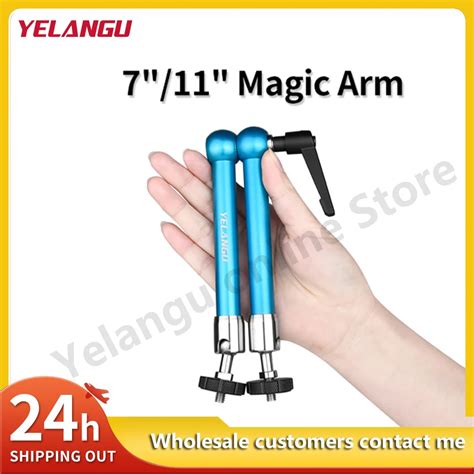 Yelangu A75 7 11 인치 조정 가능 매직 암 관절 무게 용량 10kg 1 4 나사 카메라 Dv 모니터 Lcd 범용