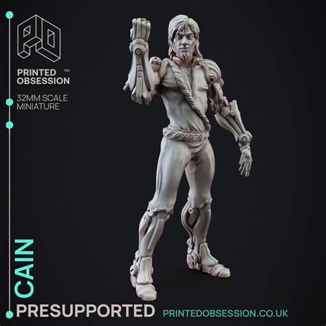 Cain 3d Printable Ttrpg Presupported 32mm Scale 3d Model 3d Printable Cgtrader