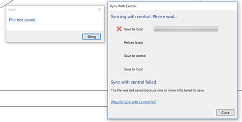 Collaboration For Revit Sync With Central Failed Autodesk Community