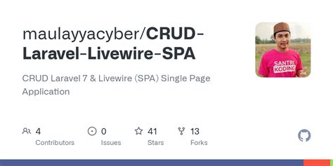 GitHub Maulayyacyber CRUD Laravel Livewire SPA CRUD Laravel 7