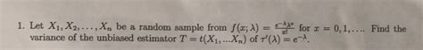 maximum likelihood finding the variance of an unbiased estimator