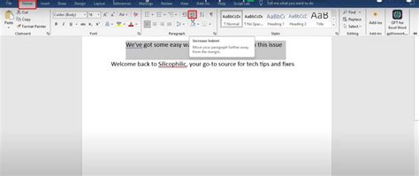 How To Indent In Microsoft Word