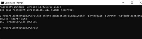 Persistence Service Control Manager Penetration Testing Lab