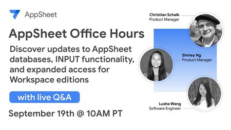Updates To Appsheet Databases Input Functionality And Expanded Access For Workspace Editions