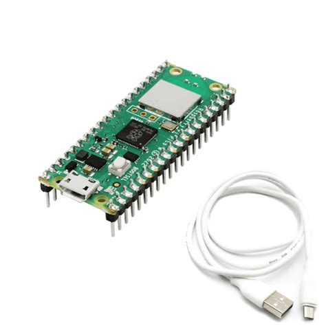 Raspberry Pi Pico W With Headers And Usb Cable Robocraze