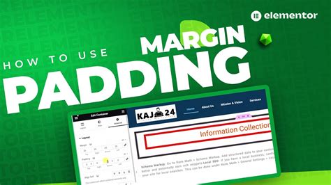 how to use padding and margin in elementor youtube