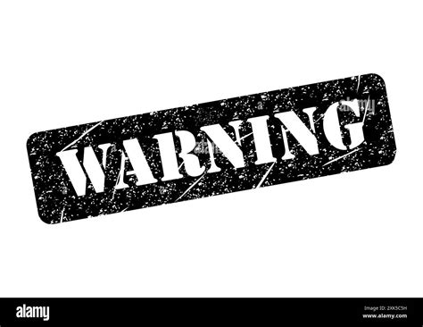Warning Stamp Symbol Label Sticker Sign Button Text Banner Vector