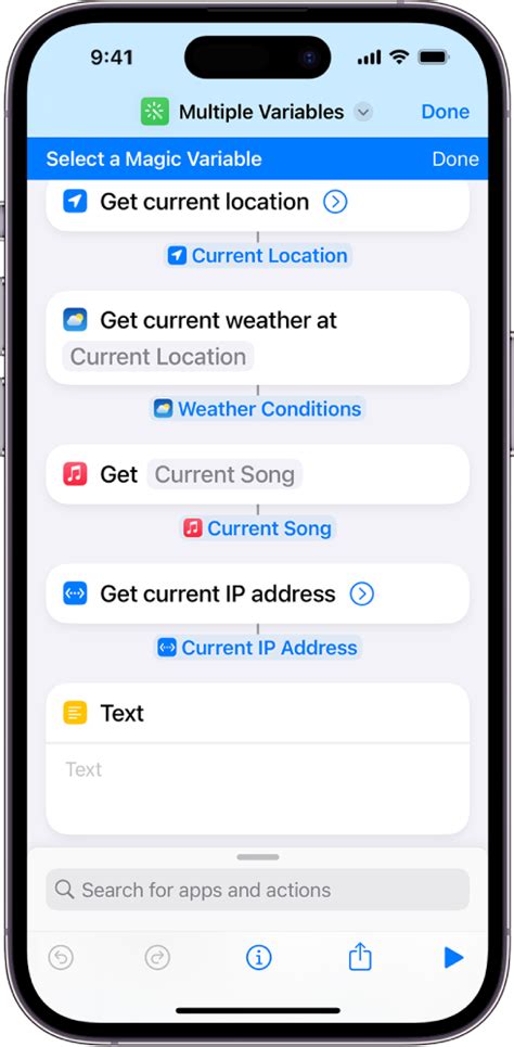 Use Variables In Shortcuts On Iphone Or Ipad Apple Support