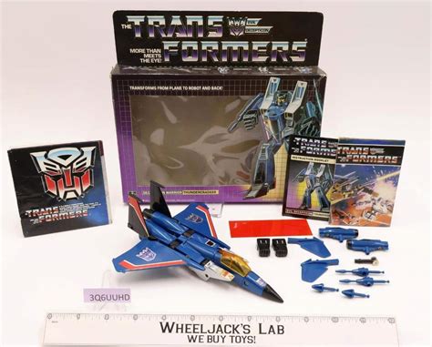 Thundercracker 100 Complete W Box 1985 G1 Vintage Transformers Action Figure Wheeljacks Lab