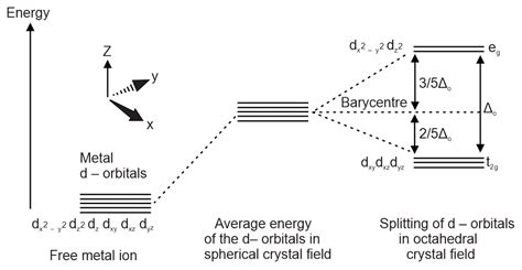 Draw Figure To Show The Splitting Of D Orbitals In An Octahedral Crystal Field