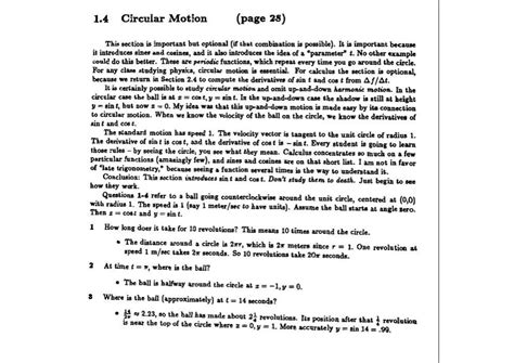 Solution Calculus Circular Motion Study Guide Studypool