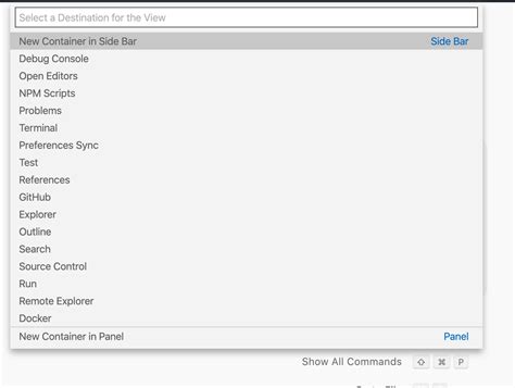 Separate Section For New Containers In The Picker · Issue 93978 · Microsoftvscode · Github