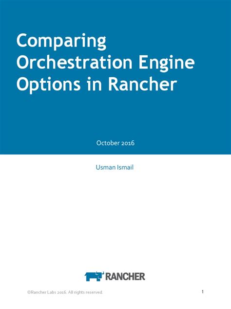 Comparing Rancher Orchestration Engine Options Pdf Domain Name System Network Architecture