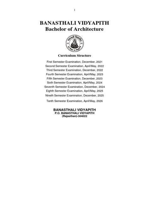 B Arch Syllabus 2021 22 Pdf Design Architect