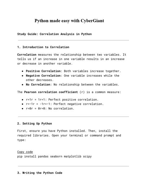 Correlation Analysis In Python Pdf Scientific Method Statistical Theory
