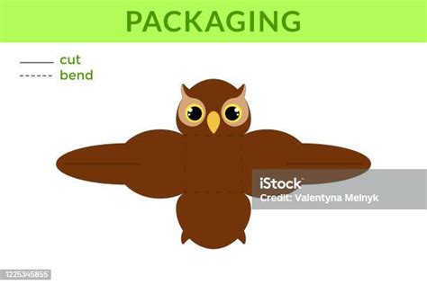 생일 사탕 작은 선물 빵집에 귀여운 올빼미와 아기 샤워 생일을위한 사랑스러운 Diy 파티 호의 상자 인쇄 가능한 색상 구성표입니다 인쇄 잘라내기 접착제 없음 접기 벡터 스톡