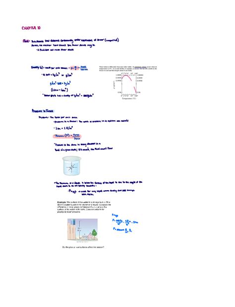 Physics II Exam Notes CHAPTER Fluid Sub Stance That Deforms