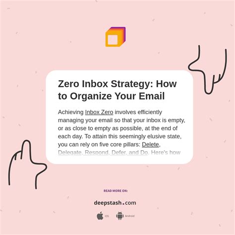 Zero Inbox Strategy How To Organize Your Email Deepstash Zero Inbox Strategy How To Organize Your Email Deepstash