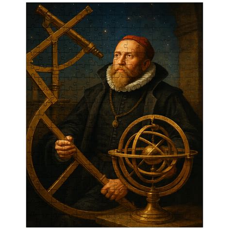 Tycho Brahe Jigsaw Puzzle With Brass Observatory Instruments Noveltees