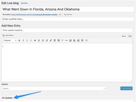 Backend Editor Show Count Of Updates · Issue 520 · Automatticliveblog · Github
