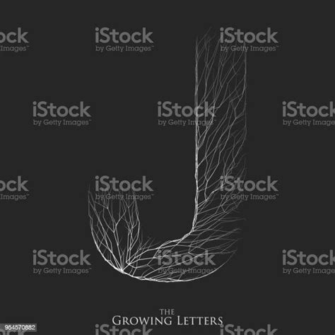 벡터 지점 또는 금이 알파벳의 편지 J입니다 성장 하는 흰색 라인으로 구성 된 J 기호입니다 골절된 편지입니다 대문자의 조명 Silhouet입니다 추상 폰트입니다 0명에