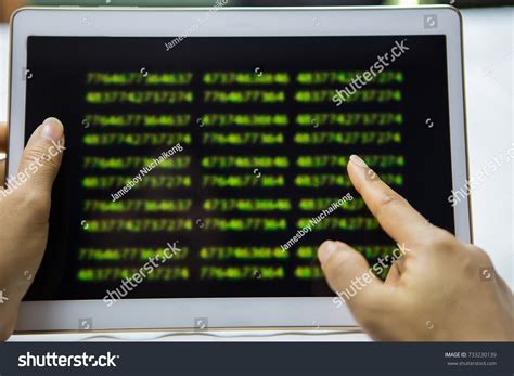 Hacker Holding Touchscreen Tablet Stock Photo Shutterstock