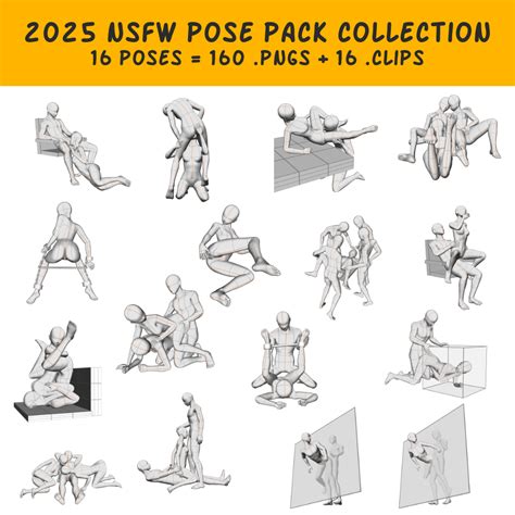 NSFW Art Pose Reference Pack Collection By SaccharineLemons