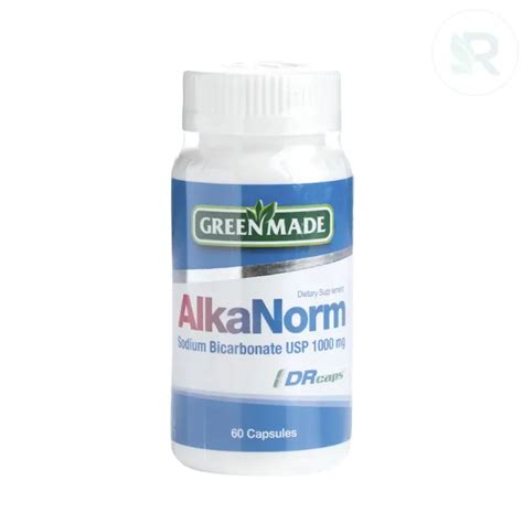 Alkanorm Sodium Bicarbonate Usp 1000mg 60 Capsules Rafacare
